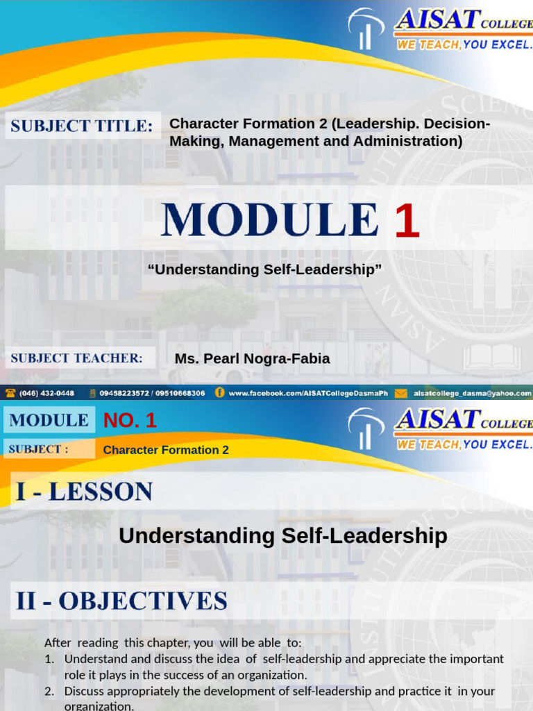 Pnf-Module1 Cfldma | PDF | Leadership | Psychology
