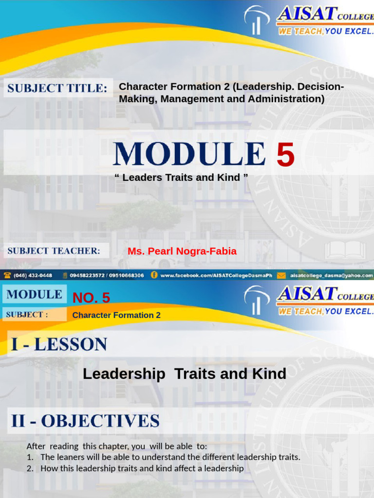 Pnf-Module5 Cfldma | PDF | Leadership | Empowerment
