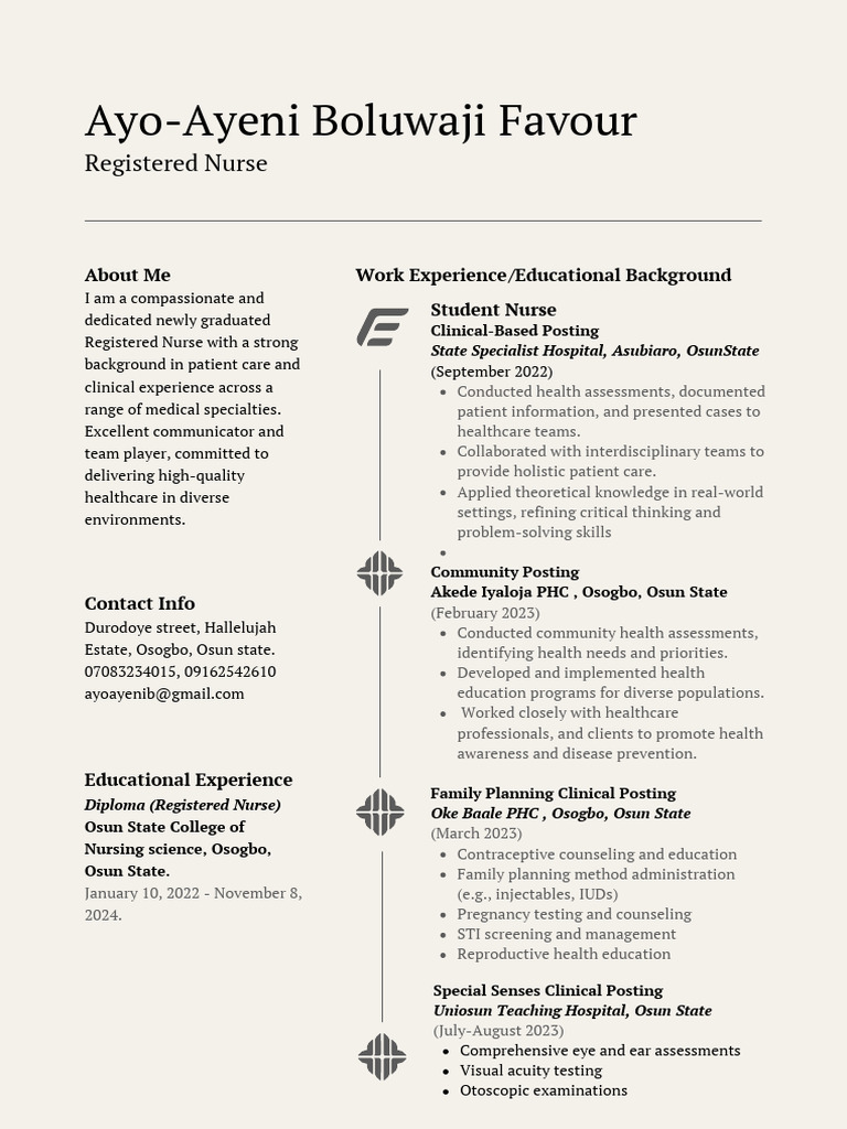 Ayo-Ayeni CV - 20241119 - 195714 - 0000 | PDF | Nursing | Obstetrics
