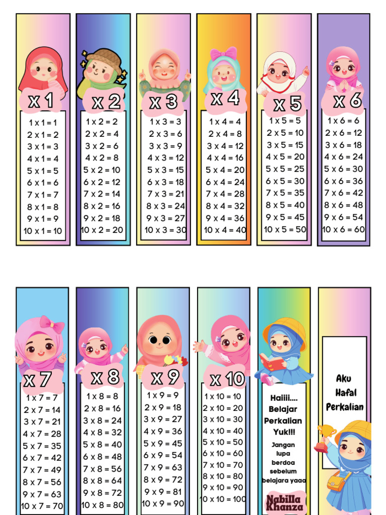 Cute Animal Timetables Bookmarks | PDF