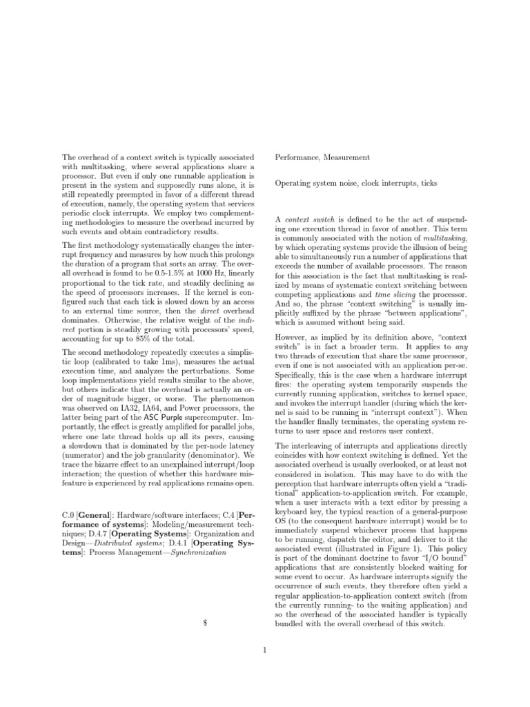 The Context-Switch Overhead Inflicted by Hardware Interrupts (And The ...