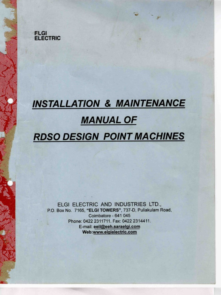 IRS Point Machine Manual | PDF