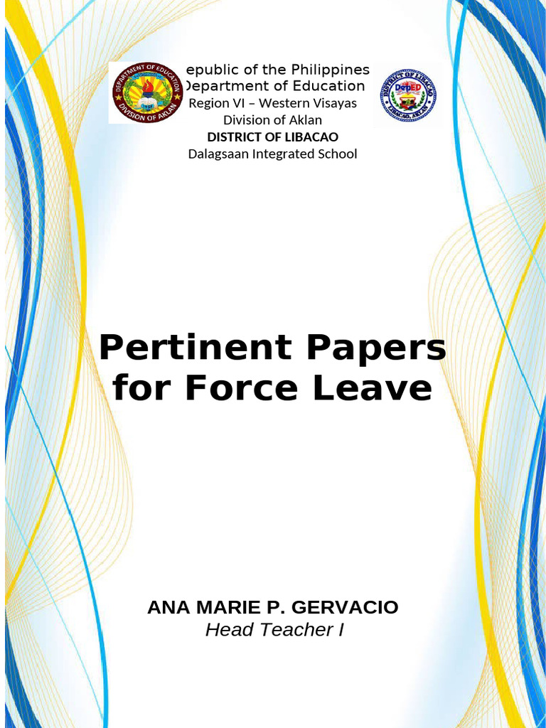 Force Leave Documents for Dalagsaan School | PDF