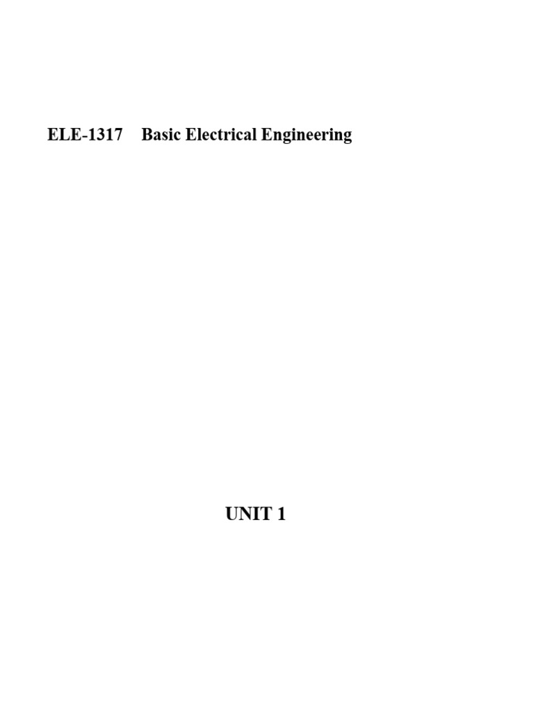 Basic Electrical Engineering | PDF | Series And Parallel Circuits ...