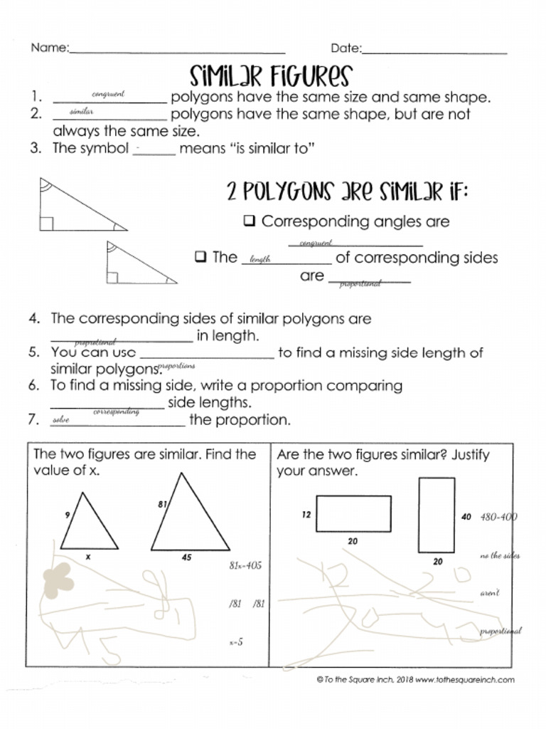 Jonah Gomez - Similar Figures Notes | PDF