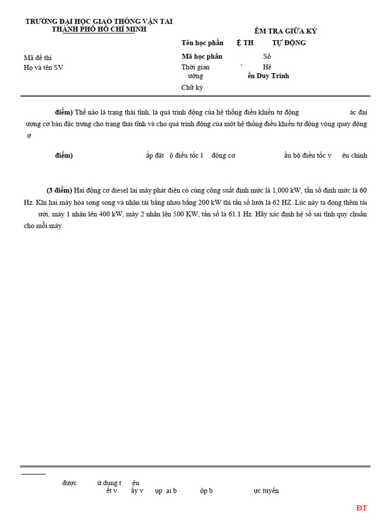 HTTD - Kiem Tra Giua Ky | PDF