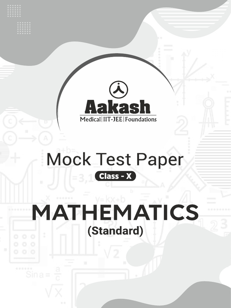 CBSE Board Mock Test Paper - Mathematics (Standard) - Class X | PDF
