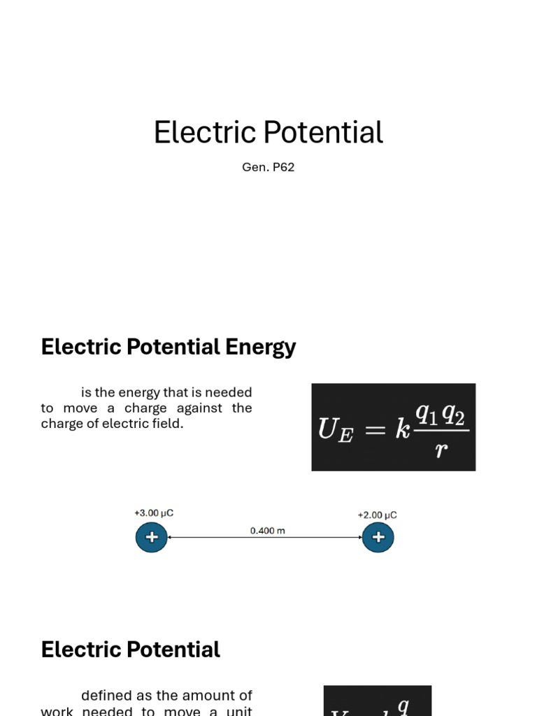 P62 Electric Potential | PDF