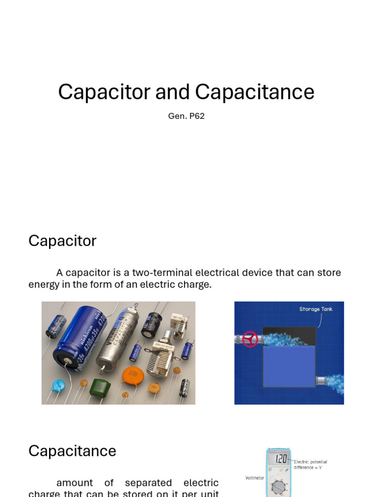 P62 Capacitor and Capacitance | PDF