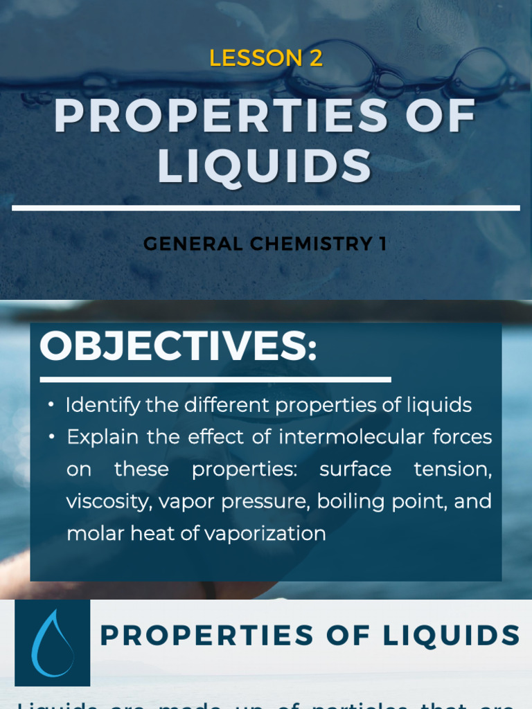 Key Properties of Liquids Explained | PDF | Liquids | Chemical Polarity
