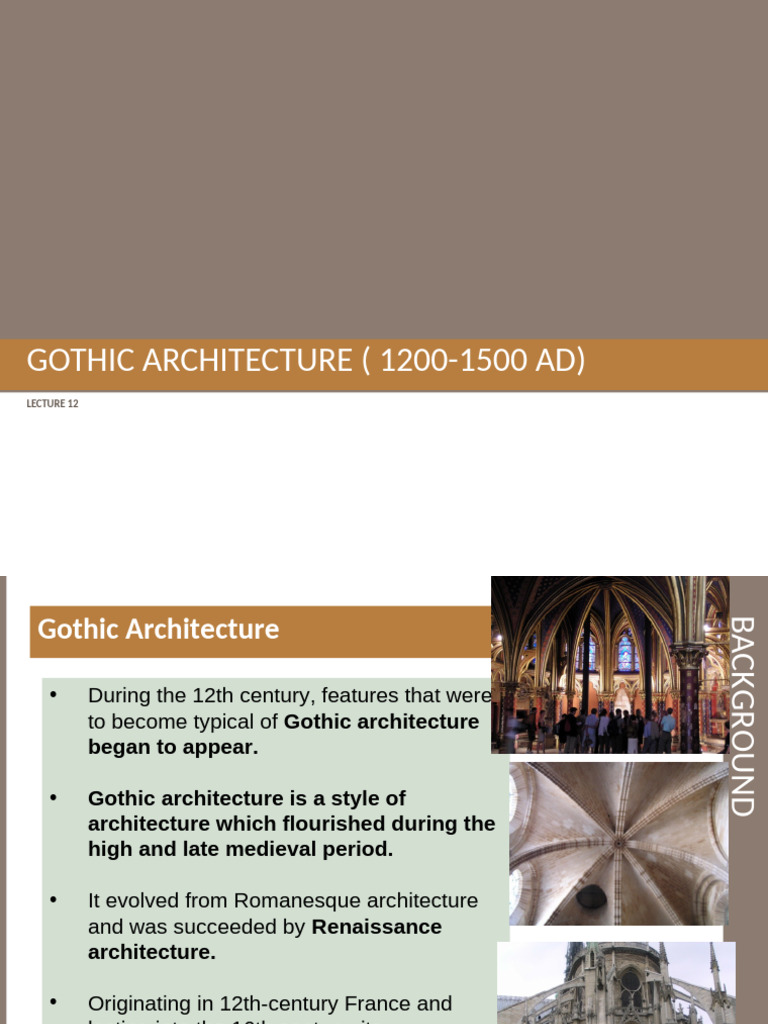 Gothic Architecture | PDF | Gothic Architecture | Architectural Elements