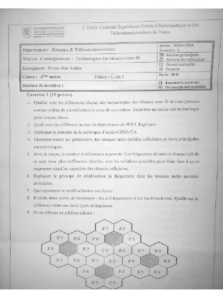 Examen TRSF | PDF
