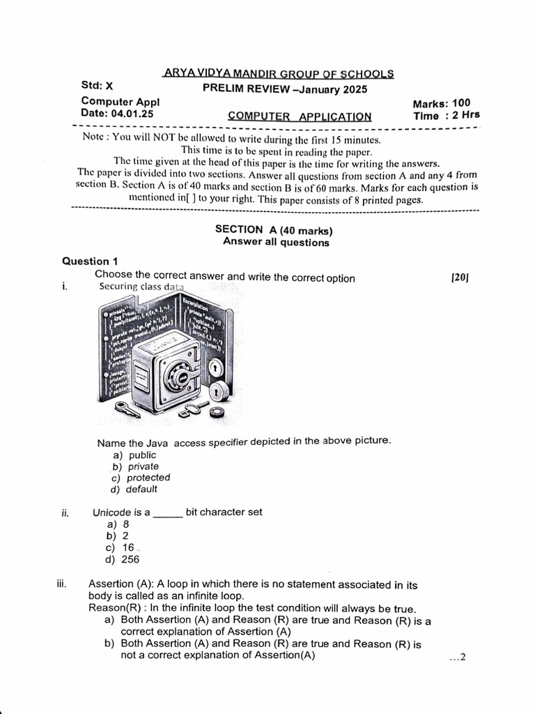 Avm Computer Prelim Paper | PDF | Computer Program | Programming