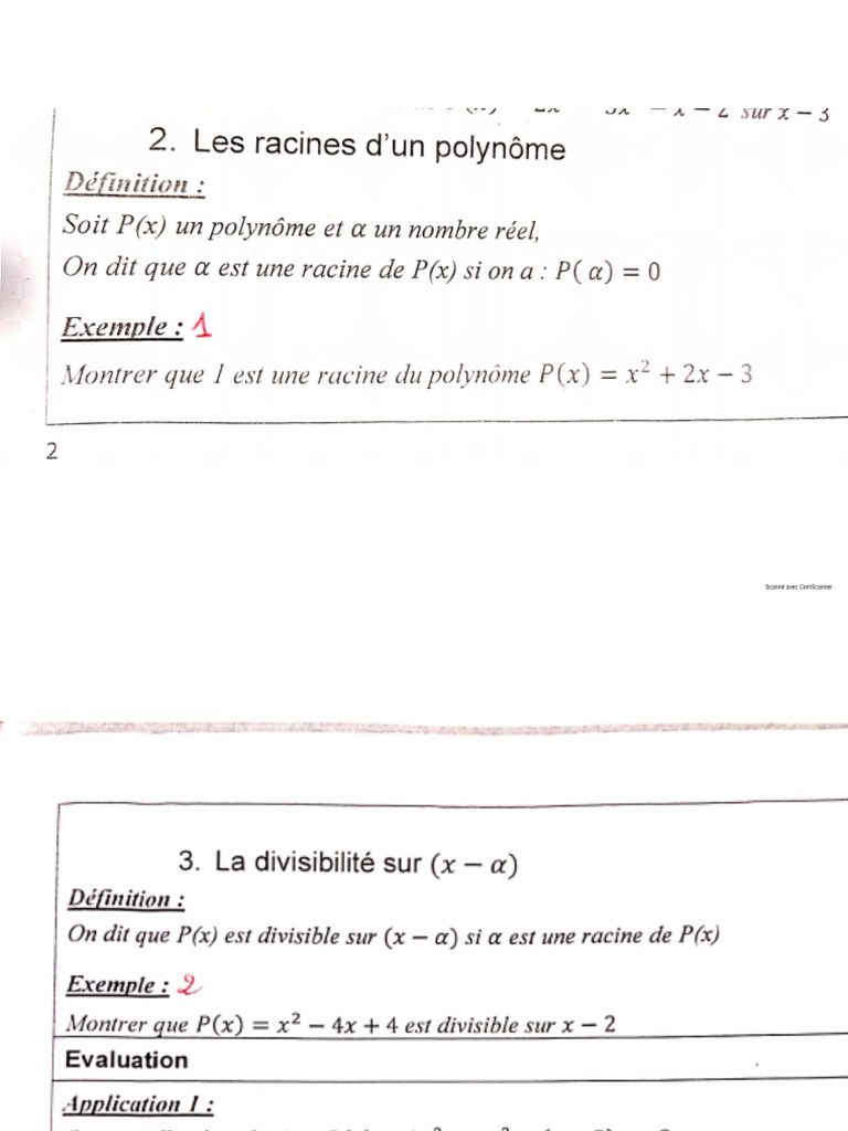 La Suite Des POLYNÔMES | PDF
