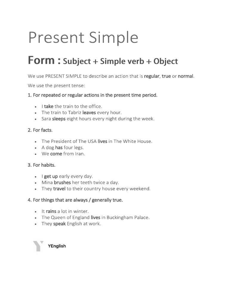 Past Simpl | PDF