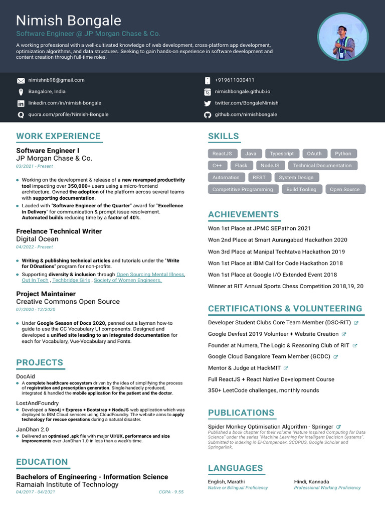 Nimish's Resume | PDF | Computing | Information Technology