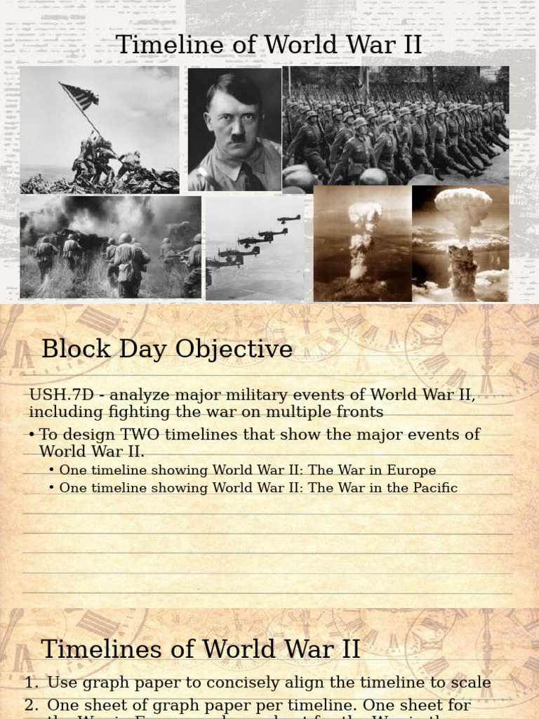 IB History Year 1 Unit 5 Lesson 3 Timelines of World War II | PDF ...