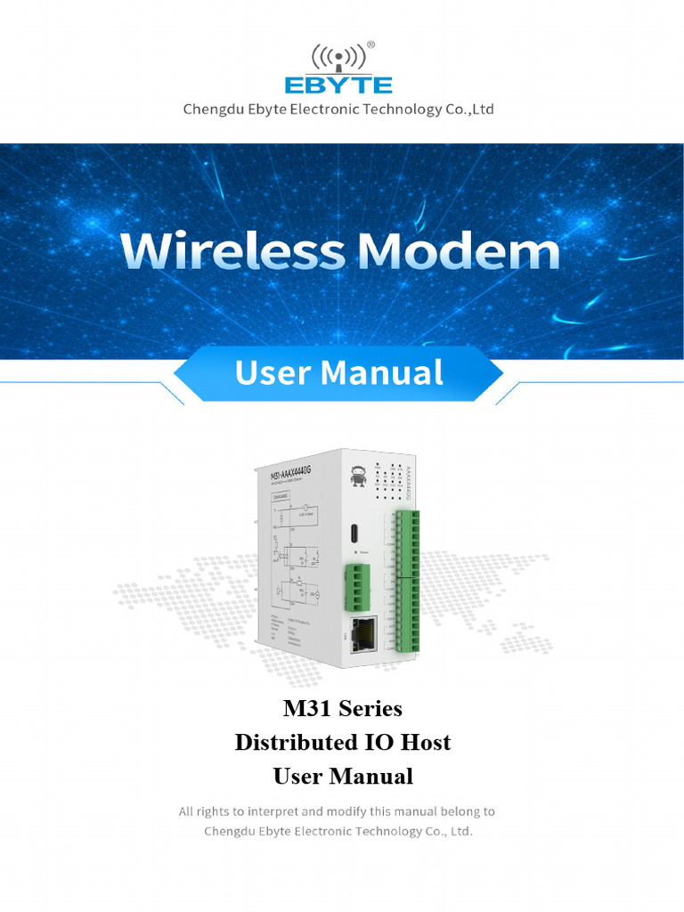 M31+Series+Distributed+IO+Host+User+Manual+V1 0+EN | PDF | Input/Output | Transmission Line