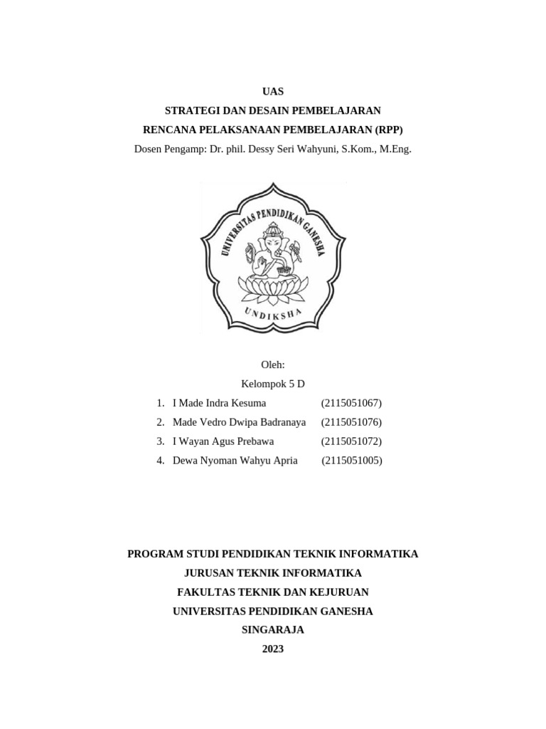 UAS SDP - Kelompok 5 - D | PDF