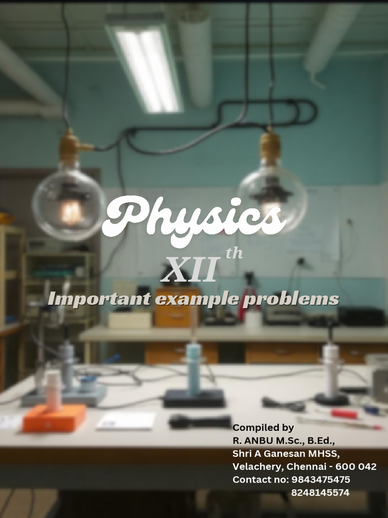 XII Physics Example Problems | PDF