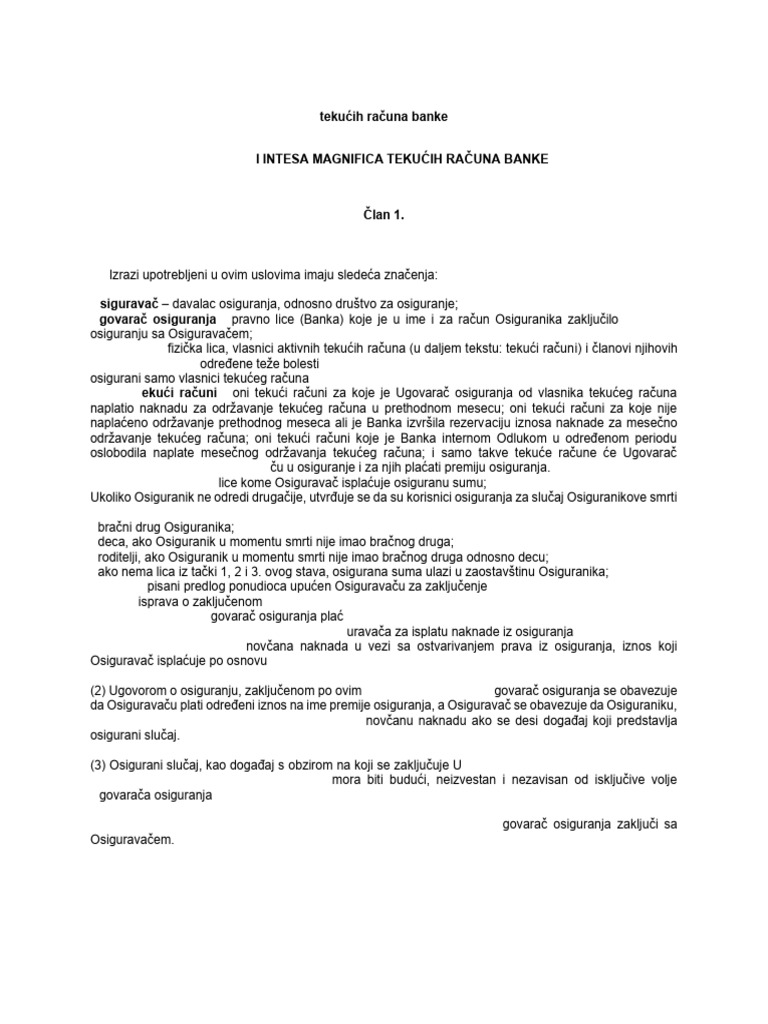 Posebni Uslovi Za Kolektivno Osiguranje Vlasnika INTESA HIT INTESA HIT ...