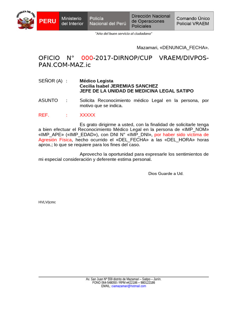 06 RML Satipo (Imputado) | PDF