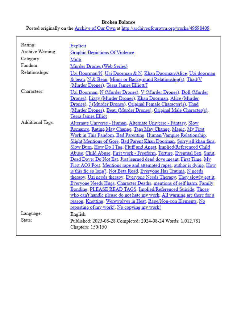 Broken Balance | PDF