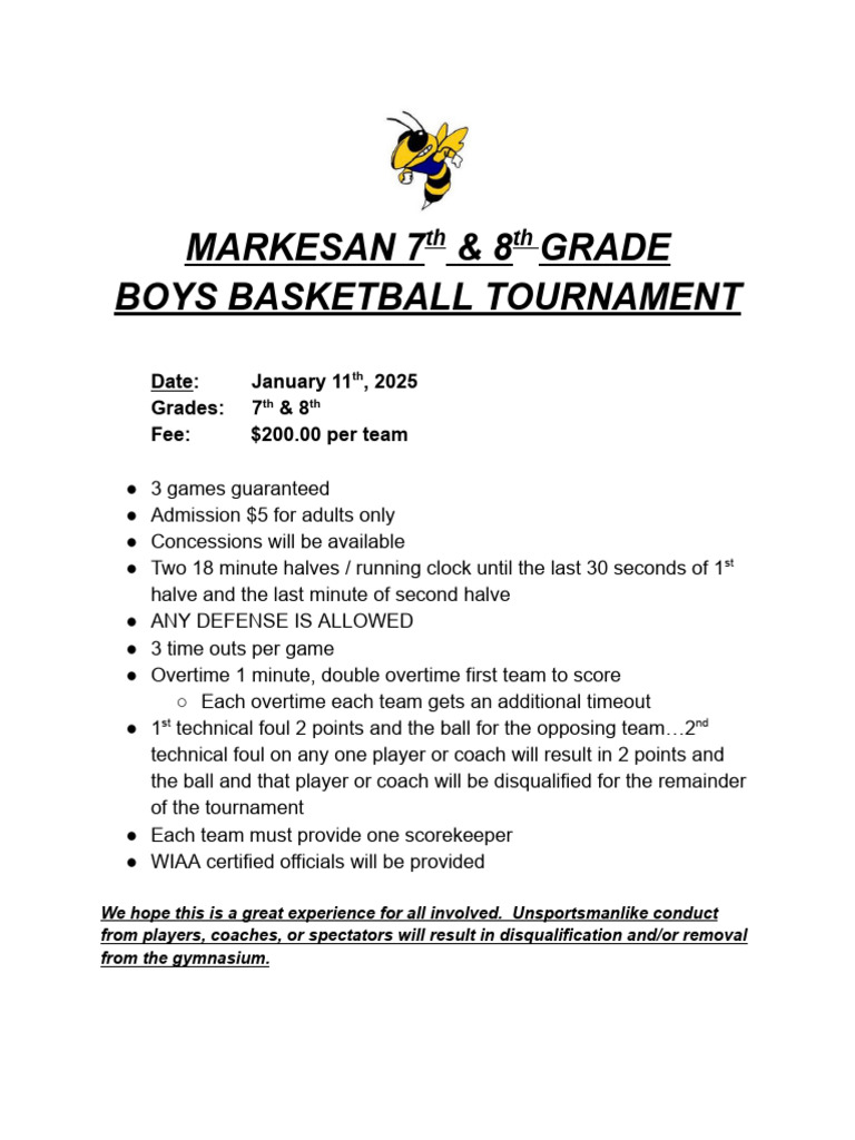 2025 - MARKESAN BOYS (7th.8th Registration Form) | PDF
