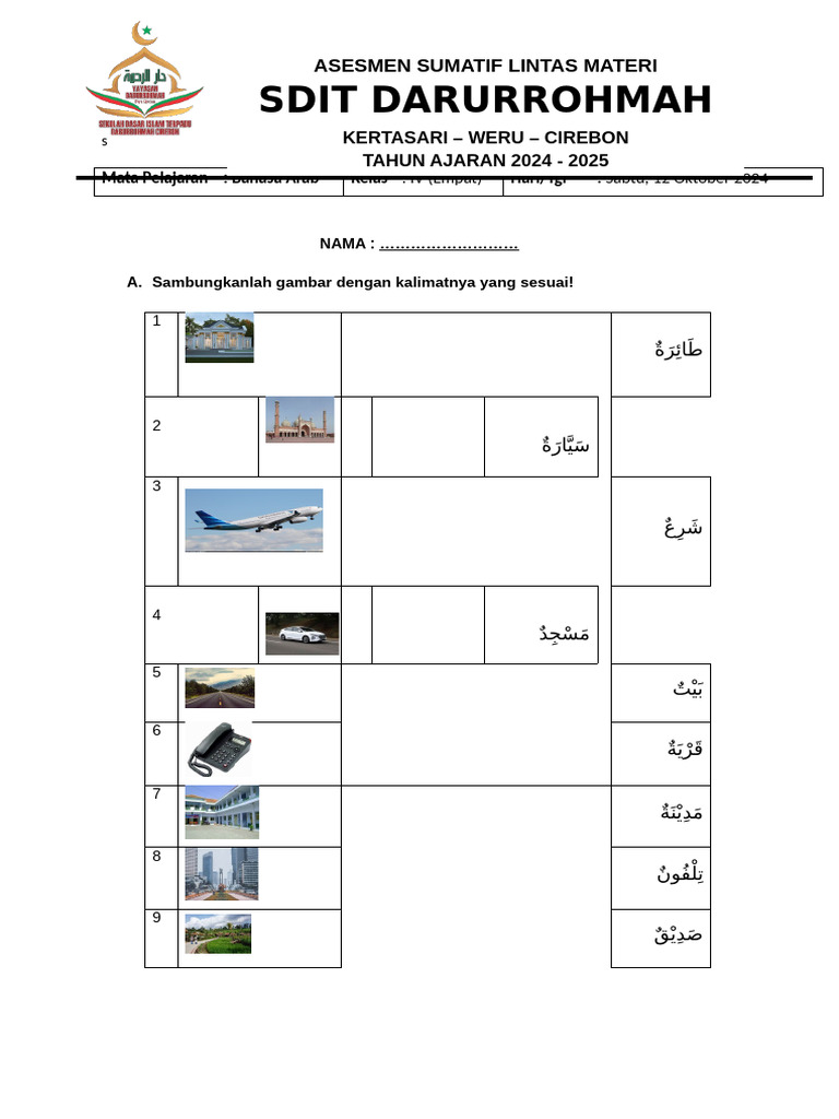 PTS B ARAB KLS 4 | PDF