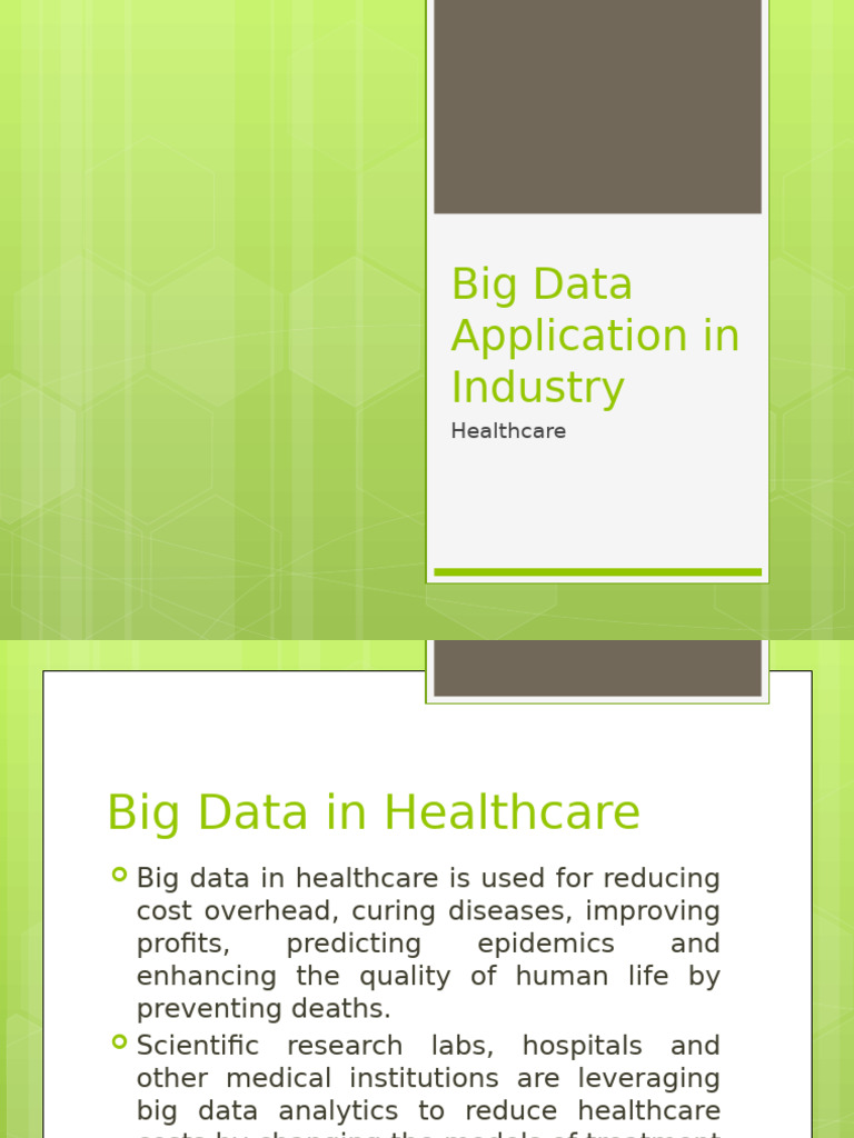 Chapter 9 - Big Data Applications (Healthcare) | PDF | Electronic ...
