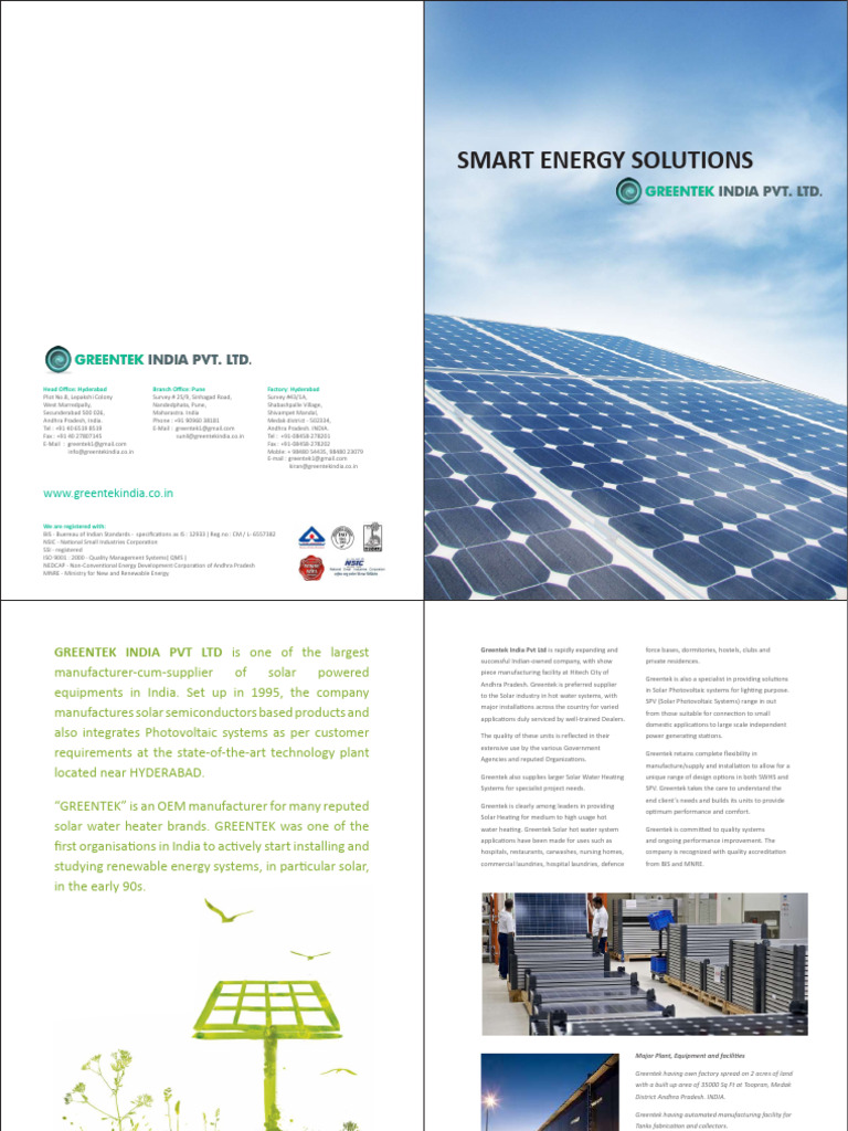 Smart Energy Solutions: WWW - Greentekindia.co - in | PDF | Solar Power ...