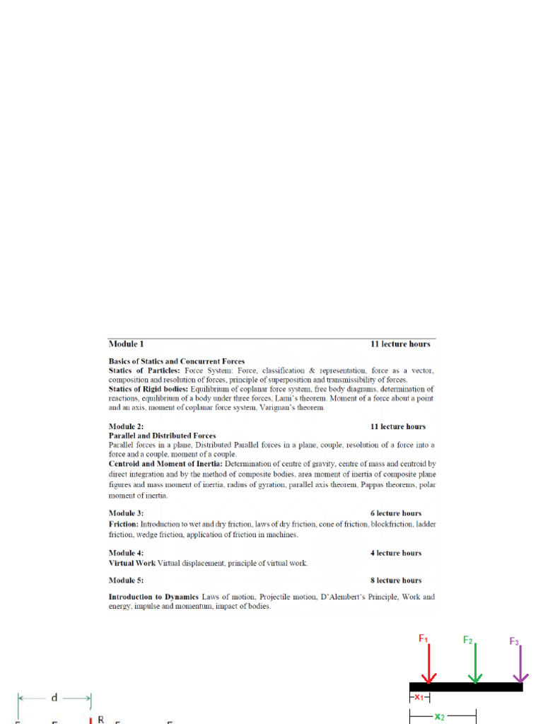 Module 2 - Engineering Mechanics | PDF | Center Of Mass | Force