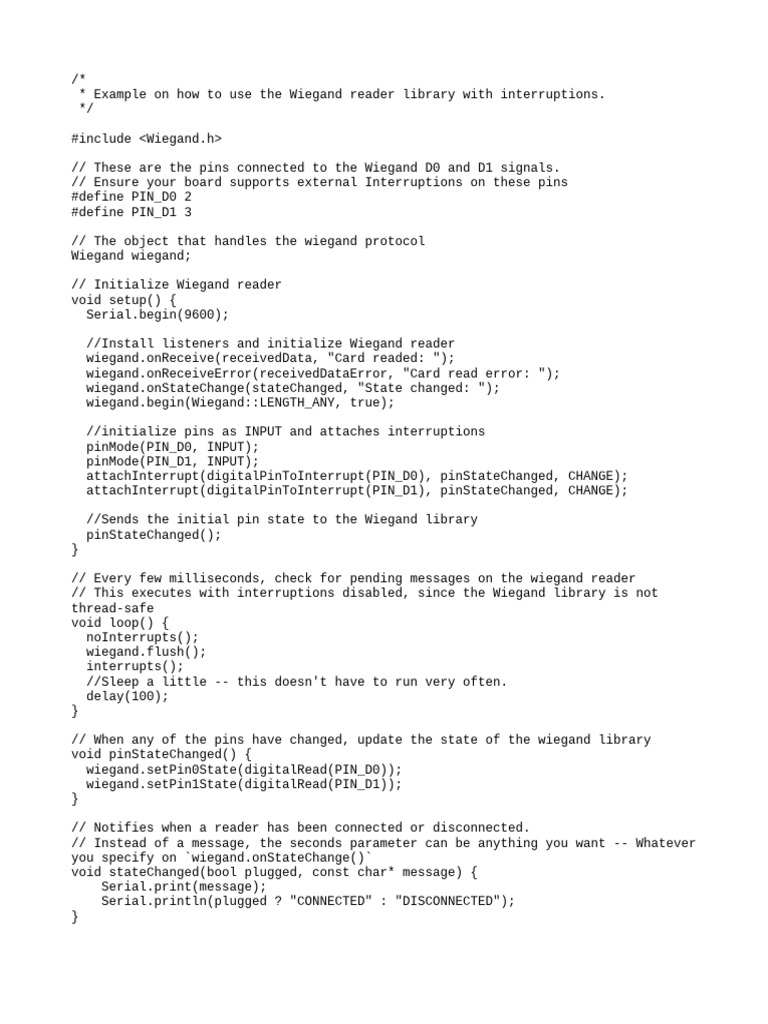 Interrupts Arduino Example Pdf Computer Architecture Computing