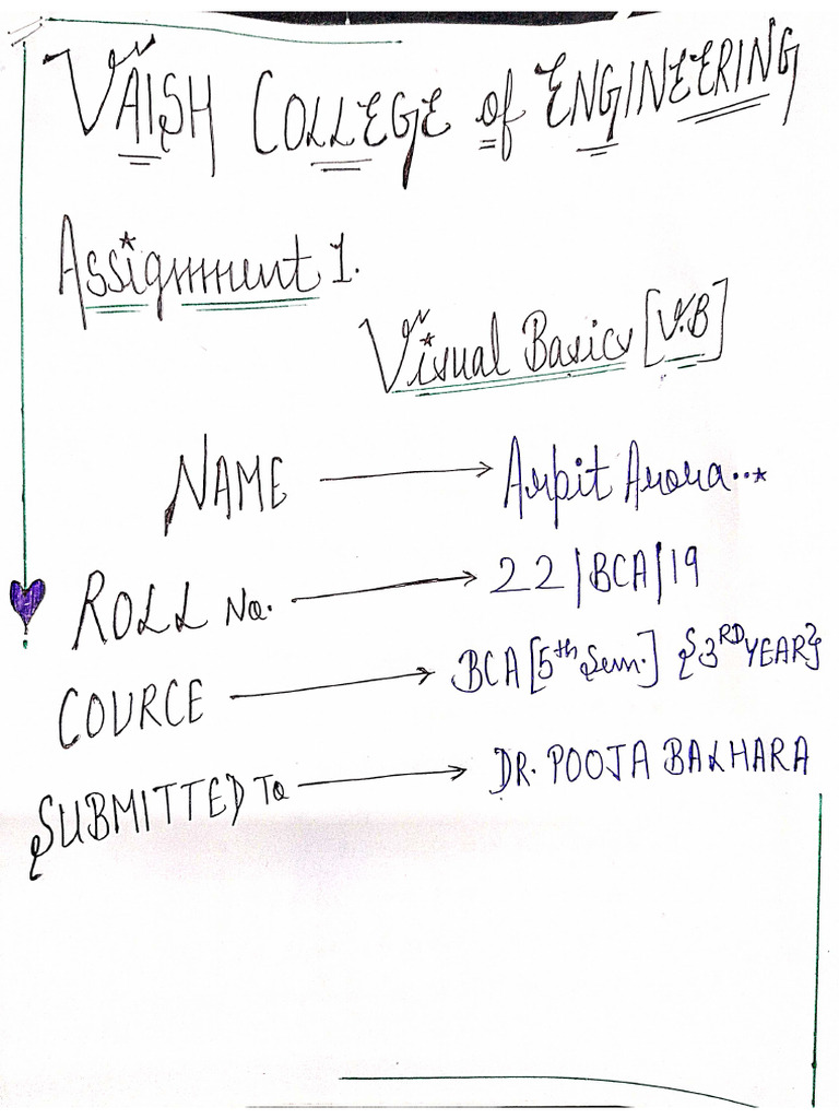 Visual Basic Arpit | PDF