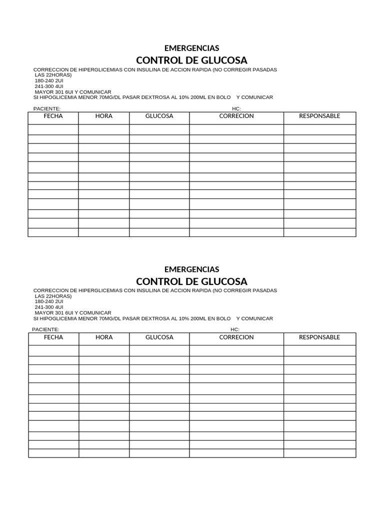 Guía Rápida: Control de Glucosa | PDF