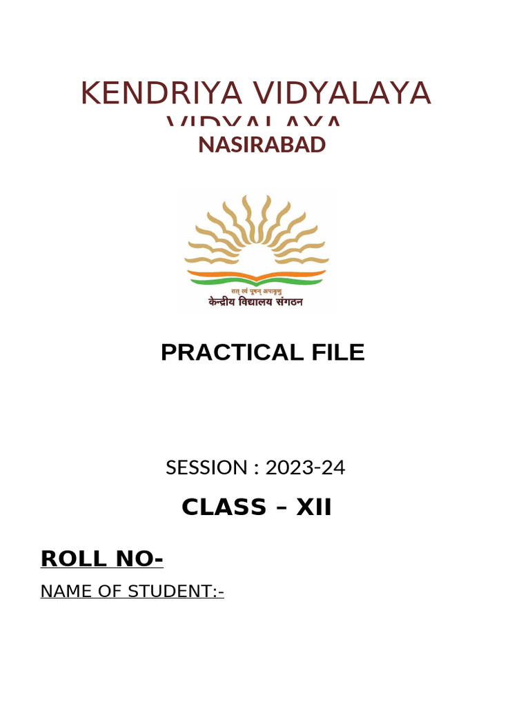 PRACTICAL FILE (XII - IP) (1) | PDF