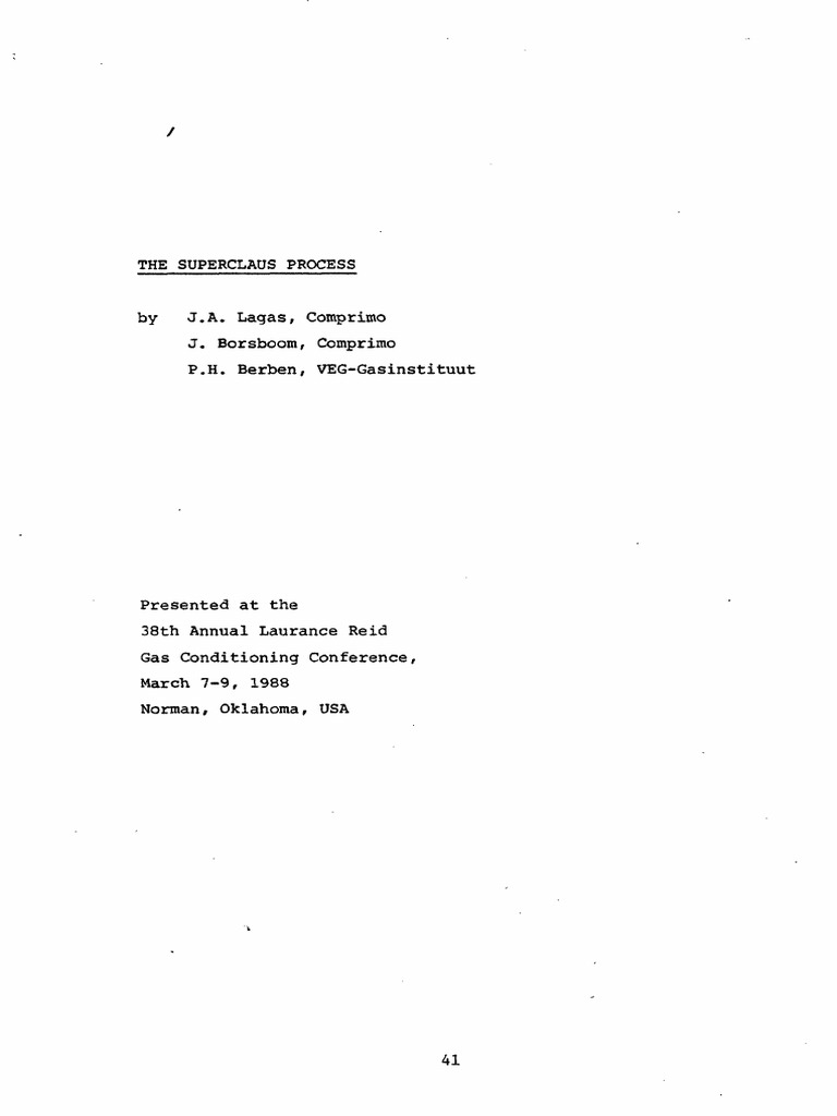 Superclaus Process for Sulfur Recovery | PDF | Catalysis | Sulfur