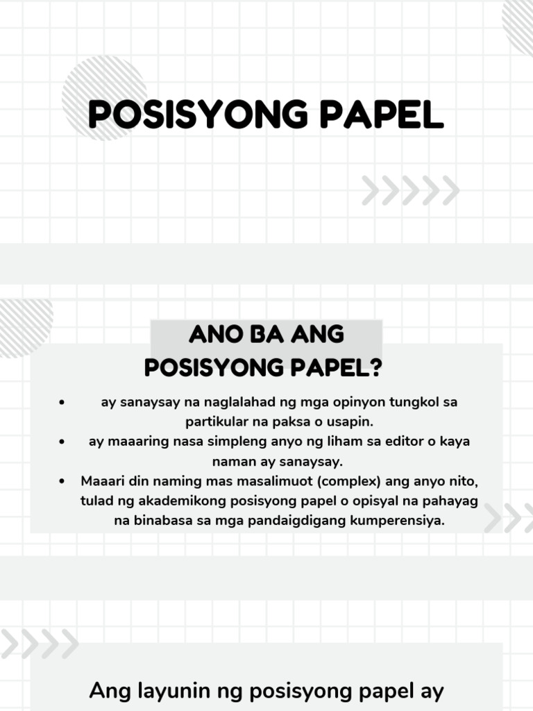 posisyong papel | PDF