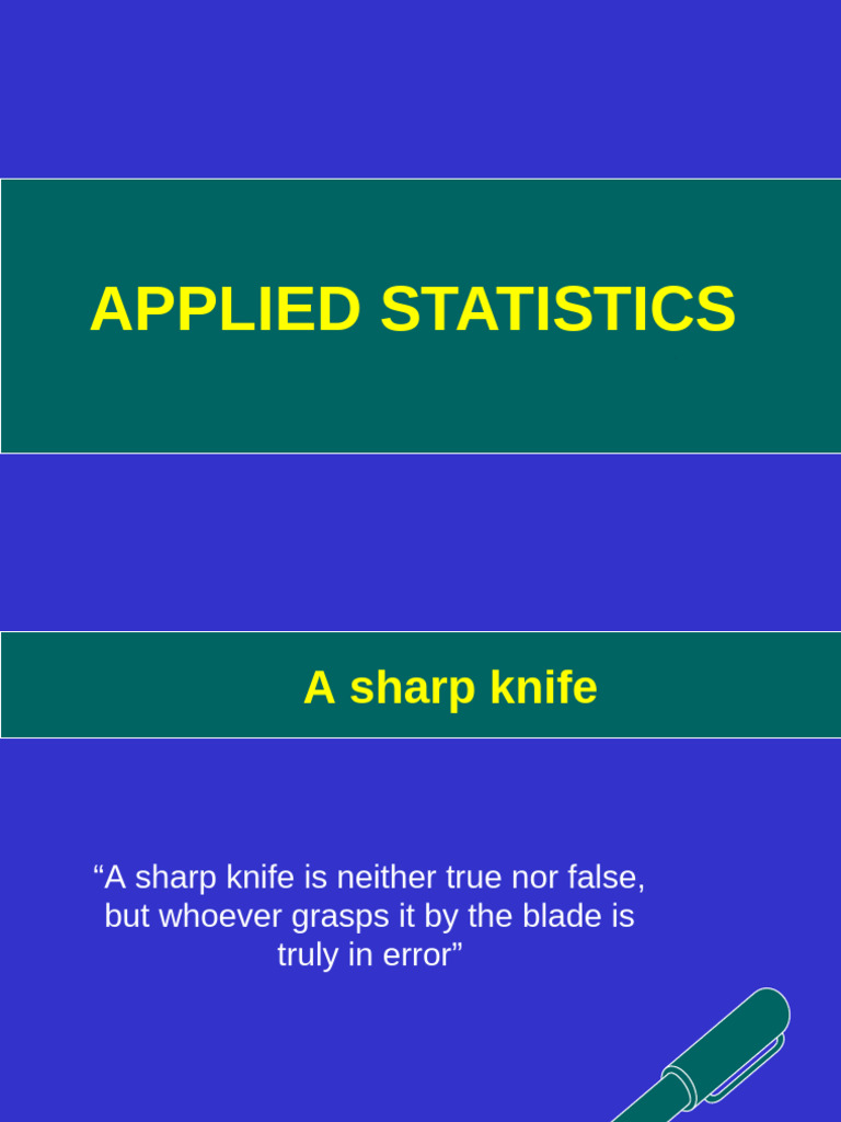 6 Applied Statistics Part 1 Pdf Statistics Level Of Measurement