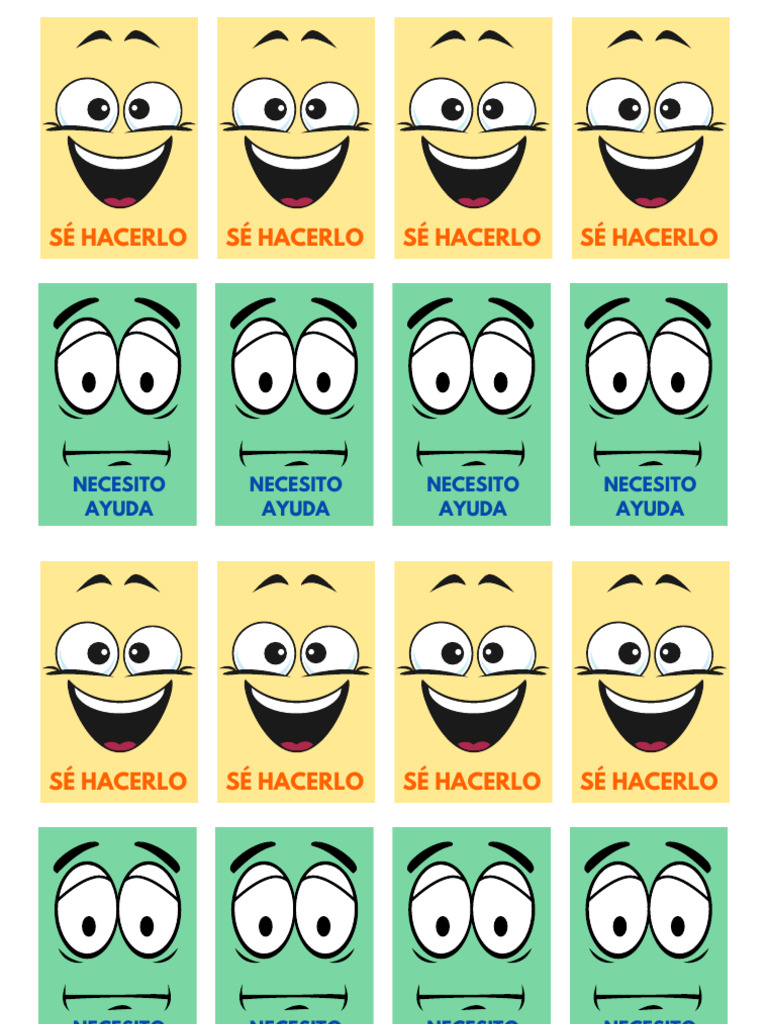 Colores Pasteles Niños Sentimientos & Emociones Tarjetas (Flashcards) | PDF