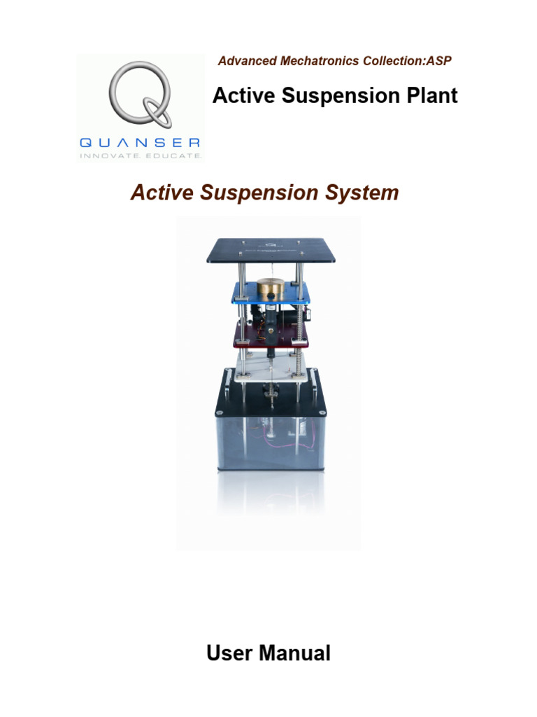 Active Suspension User Manual (Rev2.1) | PDF | Accelerometer | Mechanical Engineering