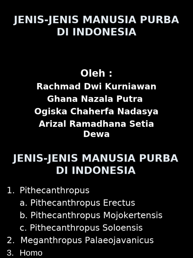 Jenis Jenis Manusia Purba | PDF