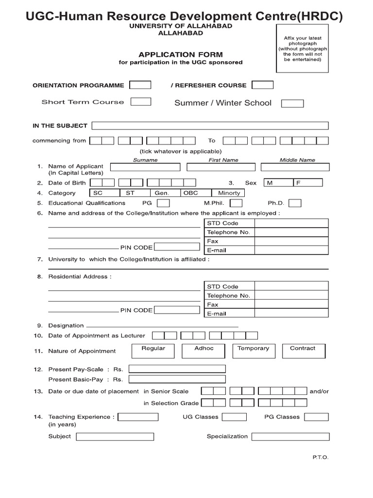 ASC Application Form | PDF