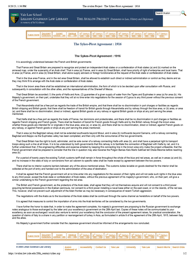 Sykes Picot | PDF | Sykes–Picot Agreement | British Empire
