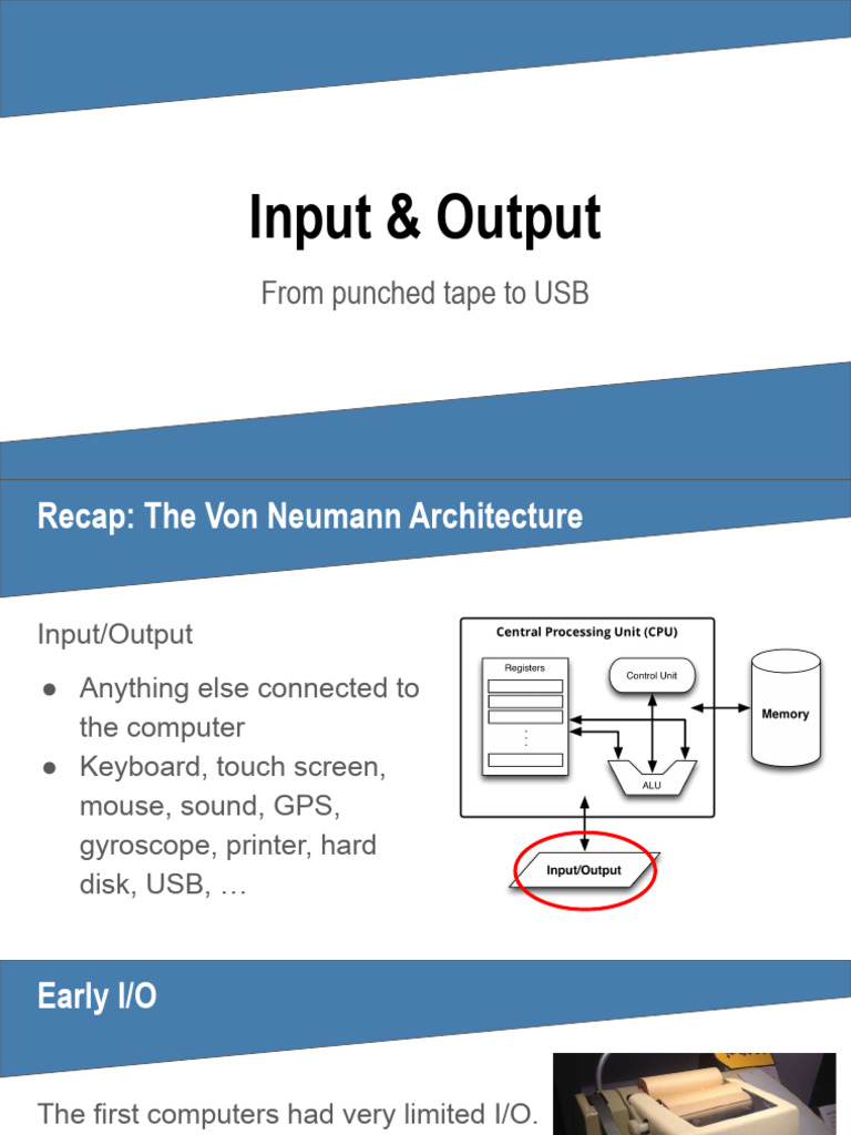Input and Output | PDF