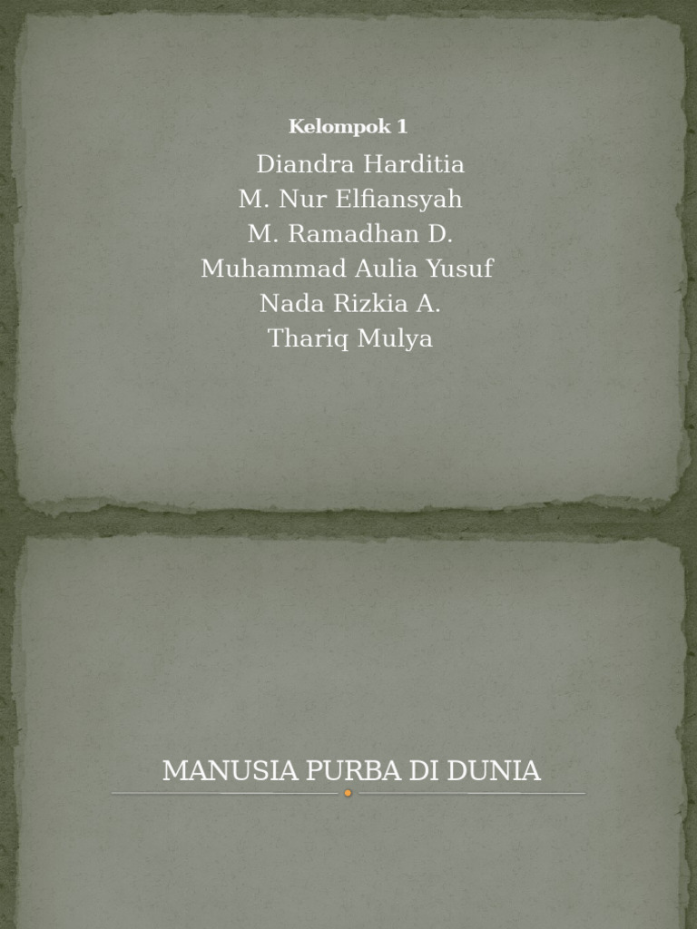 Manusia Purba Di Dunia | PDF