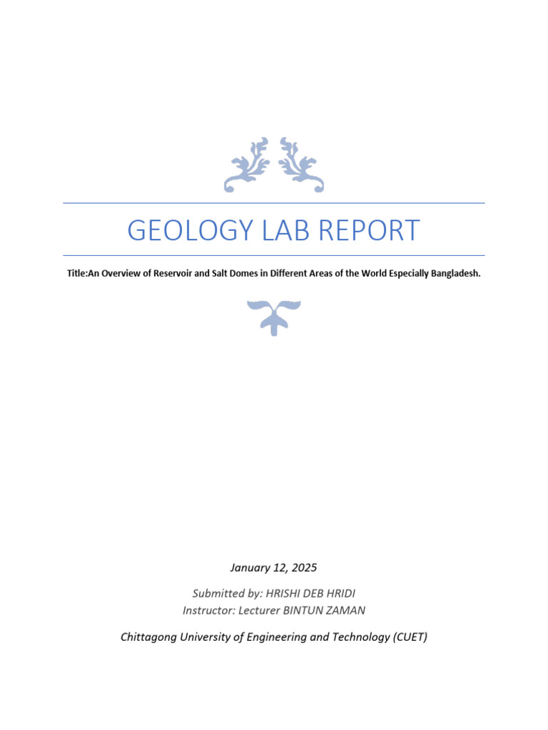 Geology Lab Report Exp 3 | PDF | Petroleum Reservoir | Limestone