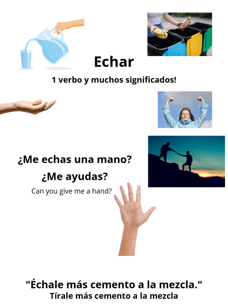 ¿Me echas una mano? | PDF