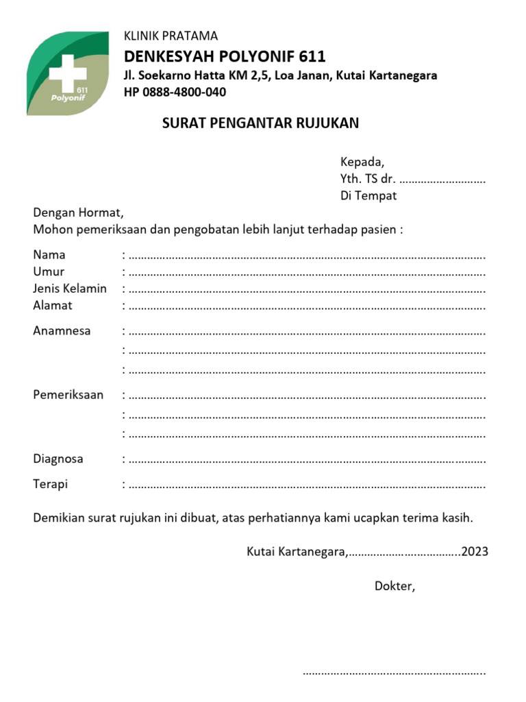 Form Surat Rujukan | PDF