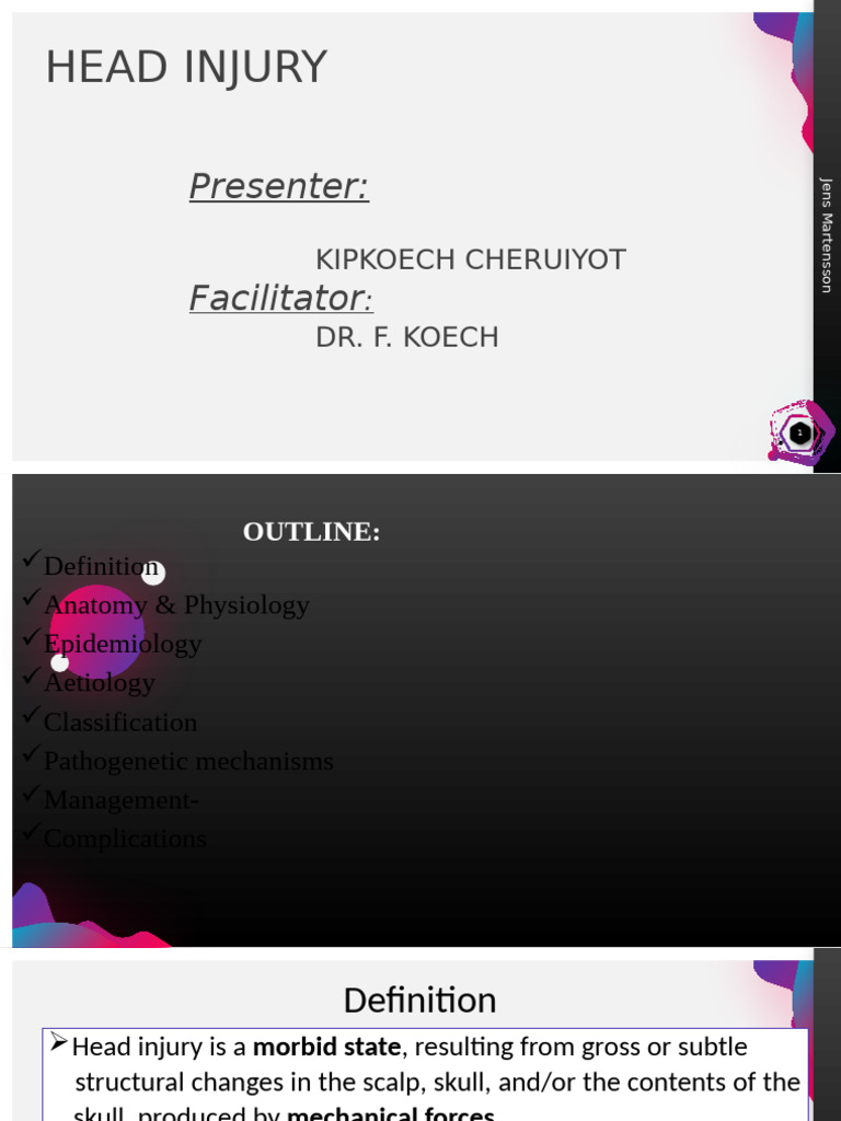 KCheruiyot Head Injury | PDF | Traumatic Brain Injury | Nervous System